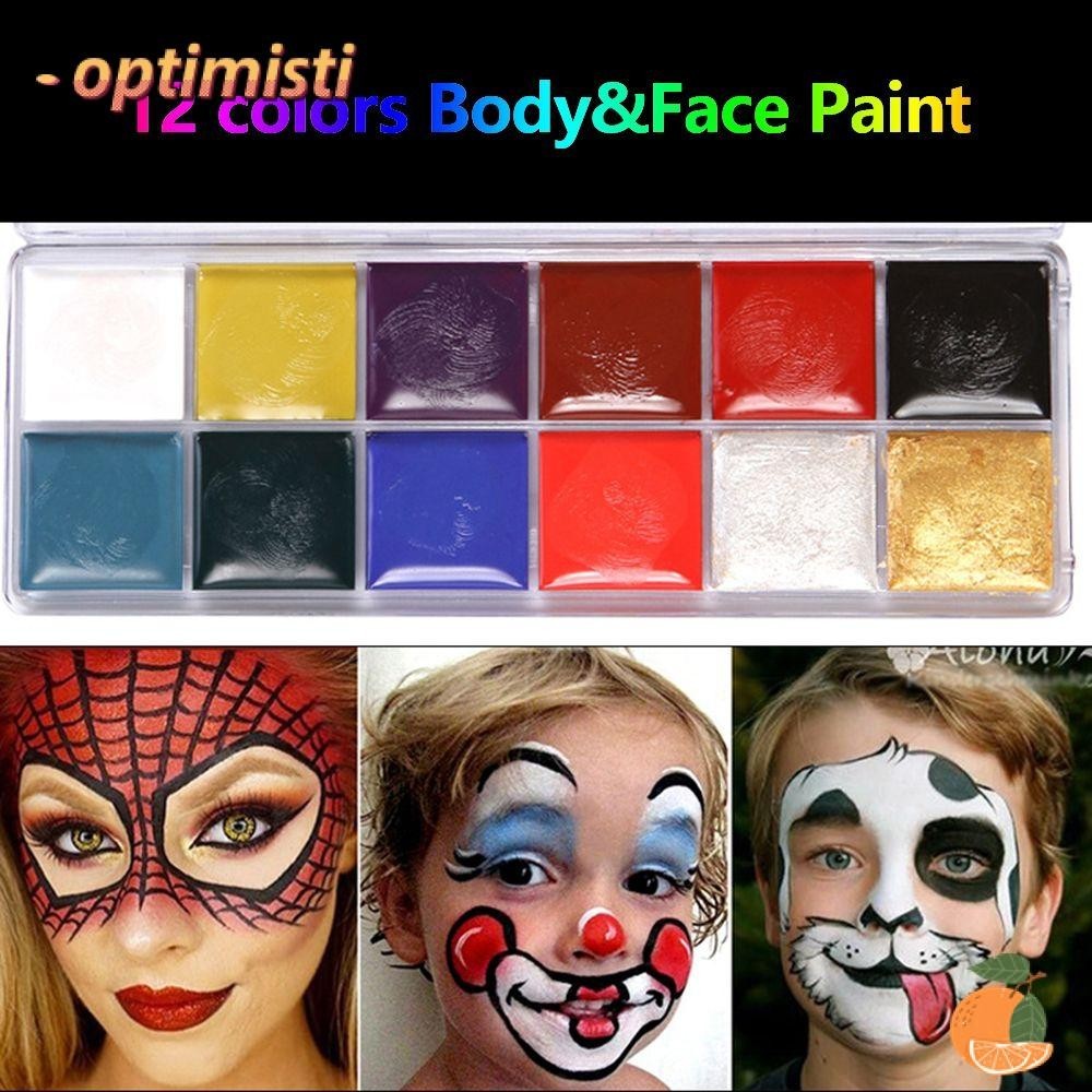 Professional Face Body 12 Colors Oil Painting Paint Pigment Easy To Use ...
