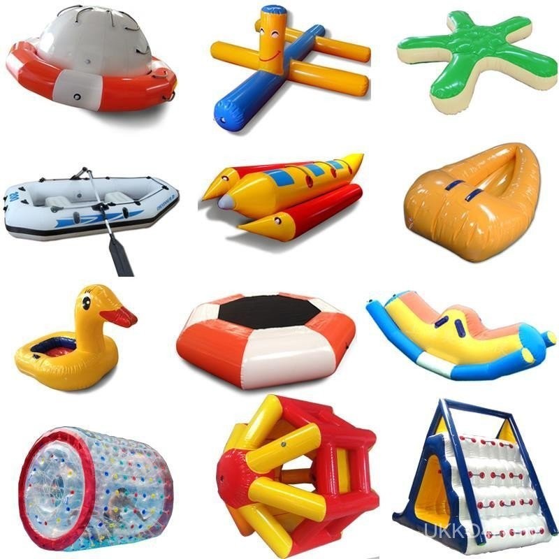 Inflatable Water Toys Trampoline Jumping Bed Seesaw Slide Float ...