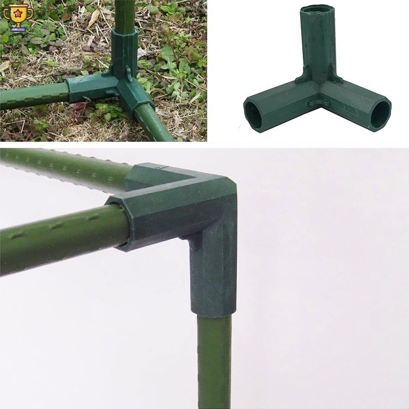 16mm round tube connector three-way greenhouse gardening vegetable ...