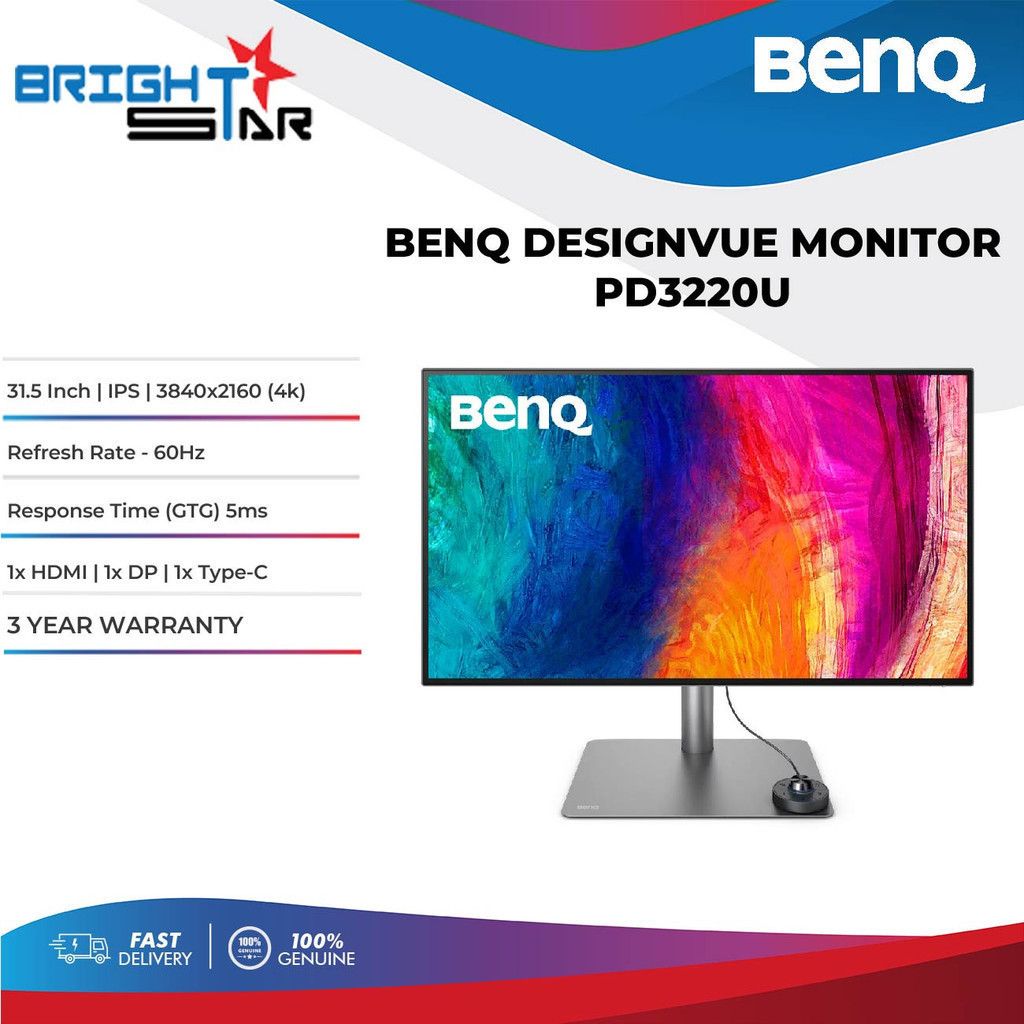 BENQ PD3220U DesignVue Monitor - 31.5"/IPS/3840x2160/4K/5ms | Shopee ...