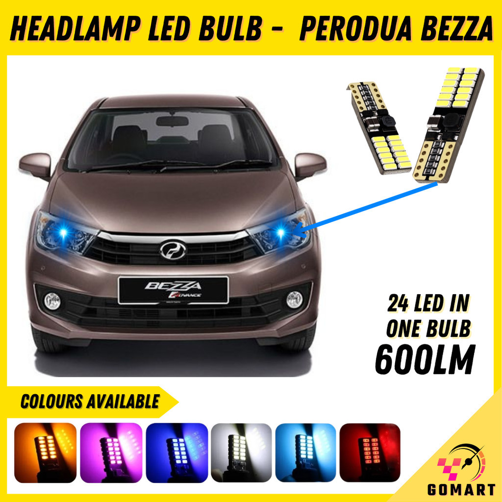PERODUA BEZZA LOW BEAM HEADLIGHT T10 LED BULB Small Headlamp Lamp ...
