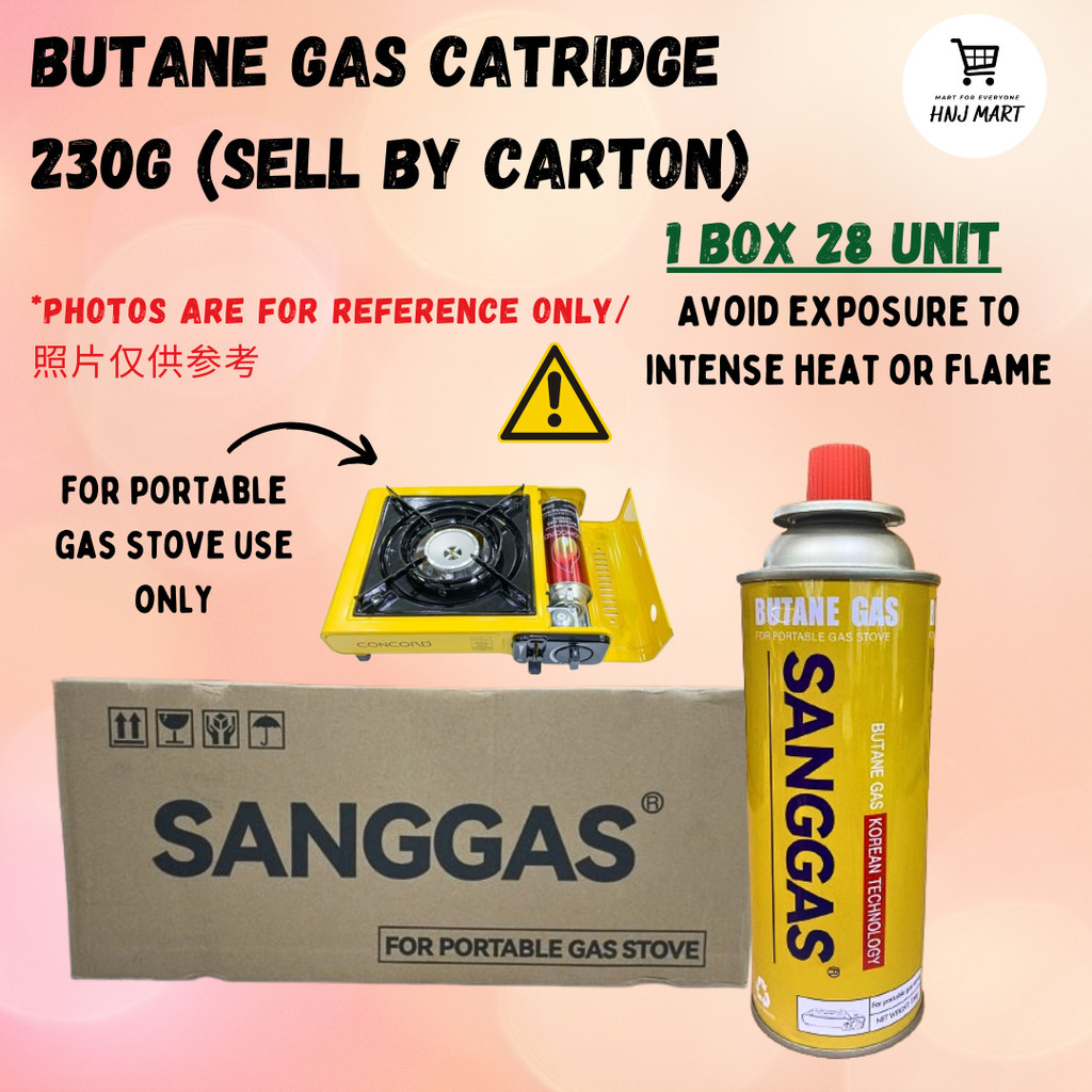 BUTANE GAS CATRIDGE 230G 28 UNIT (SELL BY CARTON) FOR PORTABLE GAS ...