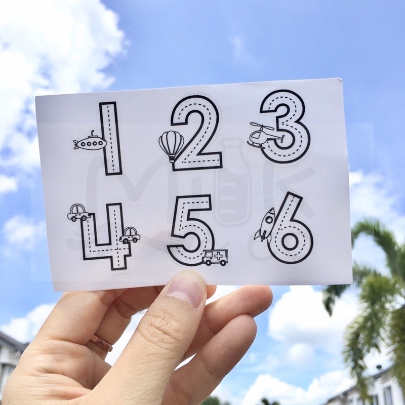 Waterproof Vehicle Number Sticker 1-6 1-10 Marking Tag | Shopee Malaysia