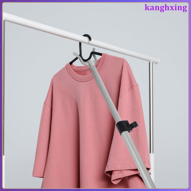 1PC Retractable Clothesline Pole Closet Hook Pole Adjustable Closet ...