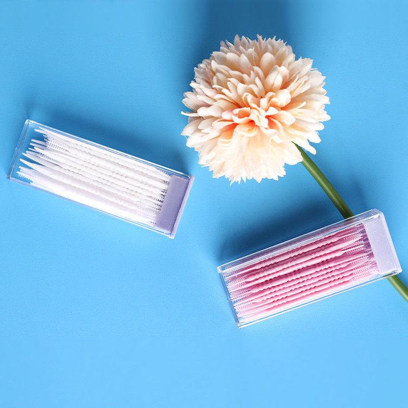 60 Fish Bone Thorn PP Plastic Soft Bristle Interdental Brush ...