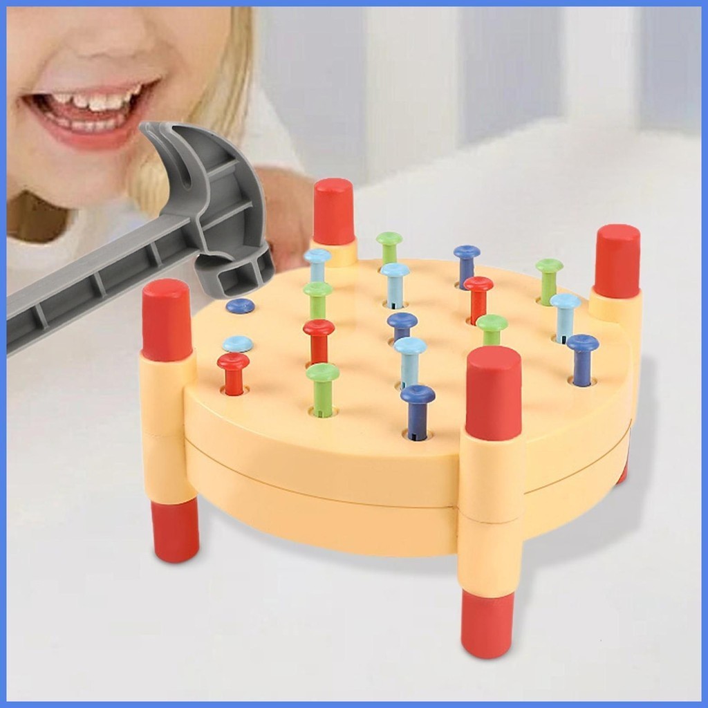 Work Bench Hammer Toy Early Education Hammer Toy With 19 Colored Nails ...