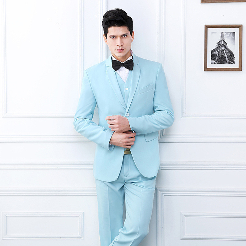 Men Suit Suit Groom Wedding Dress Groomsmen Slim-fit Fashion Photo Show ...