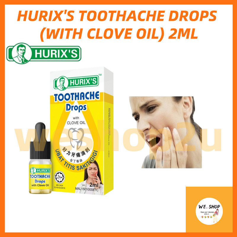 READY STOCK!!! HOT ITEM HURIX'S Toothache Drops (with Clove Oil) 2ml ...