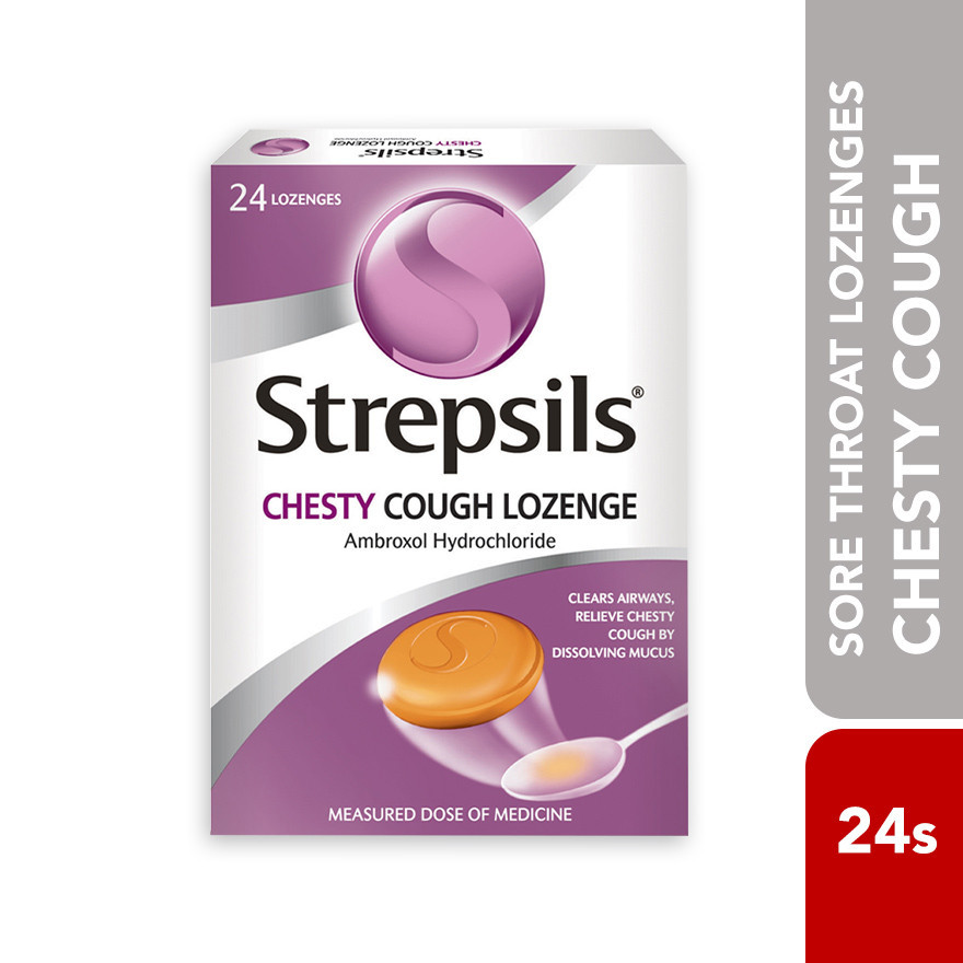 STREPSILS Sore Throat Lozenges Chesty Cough 24s | Shopee Malaysia