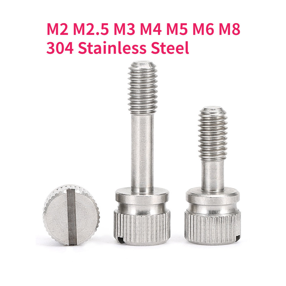 M2 M2.5 M3 M4 M5 M6 M8 GB839 304 Stainless Steel Slotted Hand Screw Hand-Tighten Anti-loosening ...