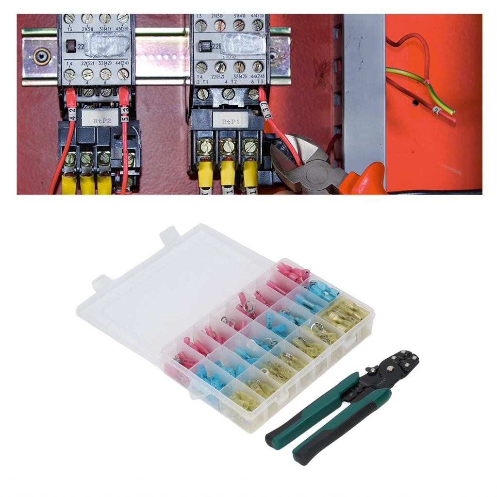Supergoodsales Ratchet Wire Crimper Kit 3:1 Shrink Tubing Ferrule ...