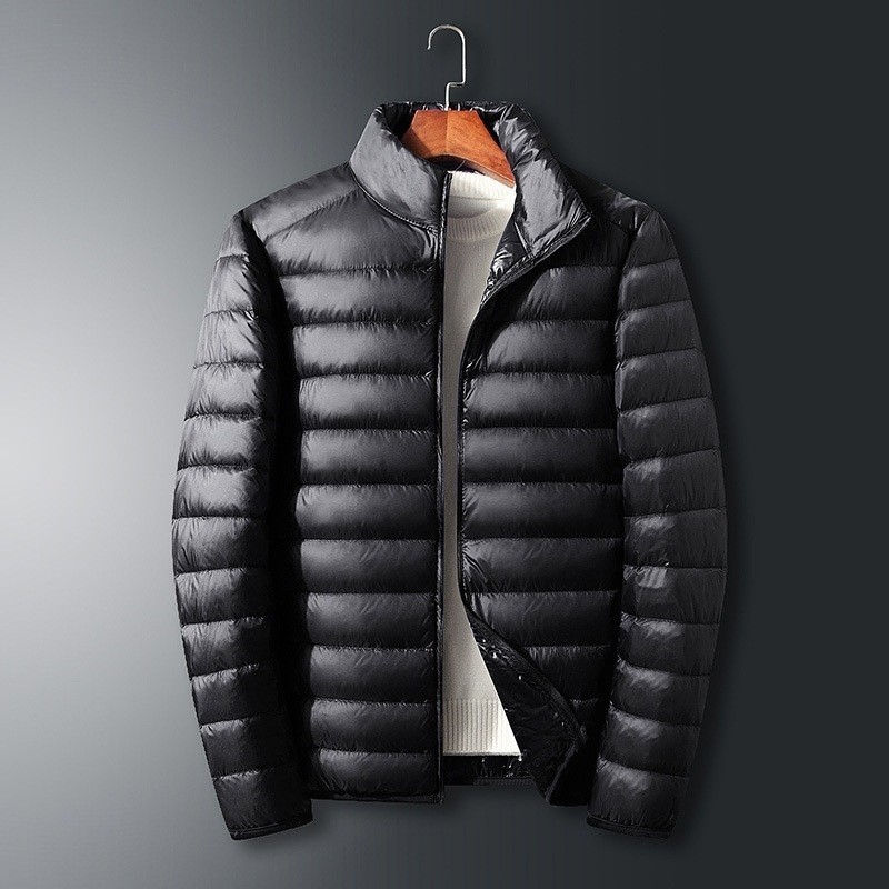 Stand-up Collar Hooded Down Padded Jacket Men's Autumn Winter ...