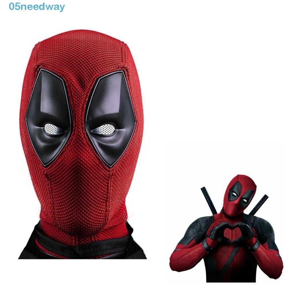 NEEDWAY Deadpool Headgear, Black/Red Deadpool Cosplay Mask Deadpool ...