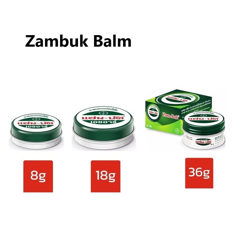 Zambuk Balm Relief Pain Muscle Herbal Ointment泰国青药膏 36g/18g/8g | Shopee ...