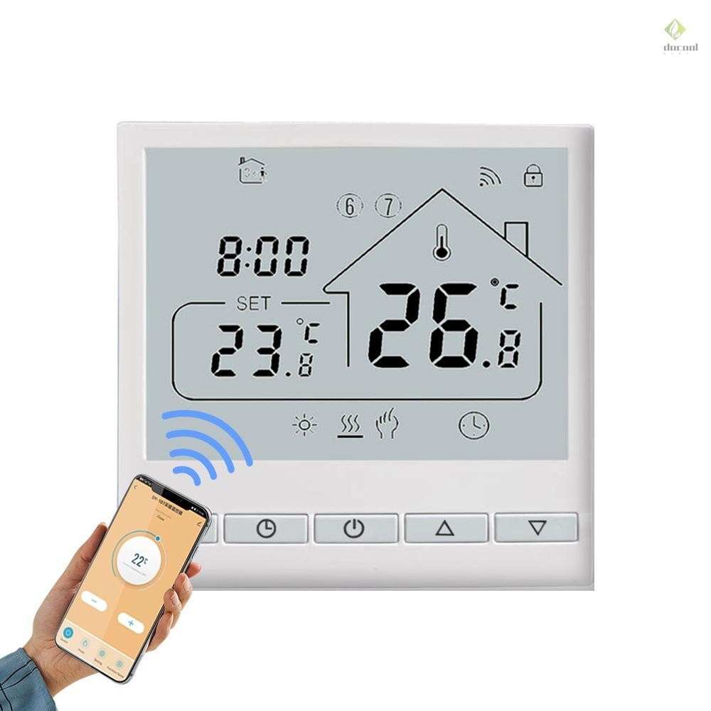WiFi Smart Thermostat 5+2 Programmable 16A Electric Heating Tuya Voice ...