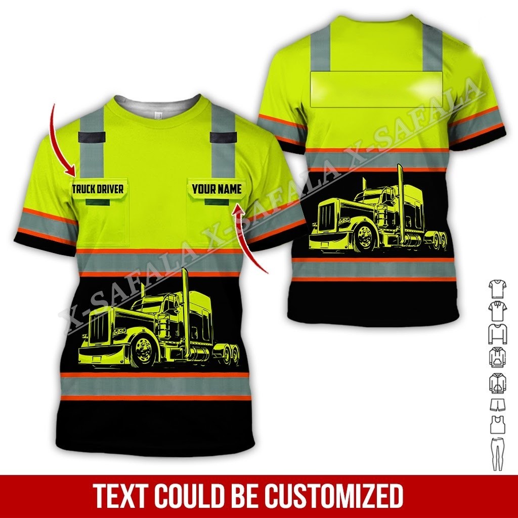 3D Print T-shirt Men Top Tee Non-Workwear Cosplay Safety Uniform ...