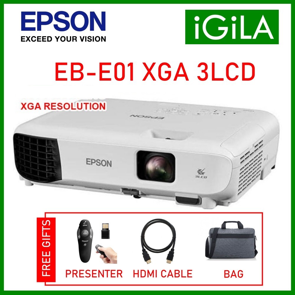EPSON EB-E01 EB-E10 EB-X41 X52 EB12 EB-X06 EB-X51 EB-W51 Lumens 3LCD ...