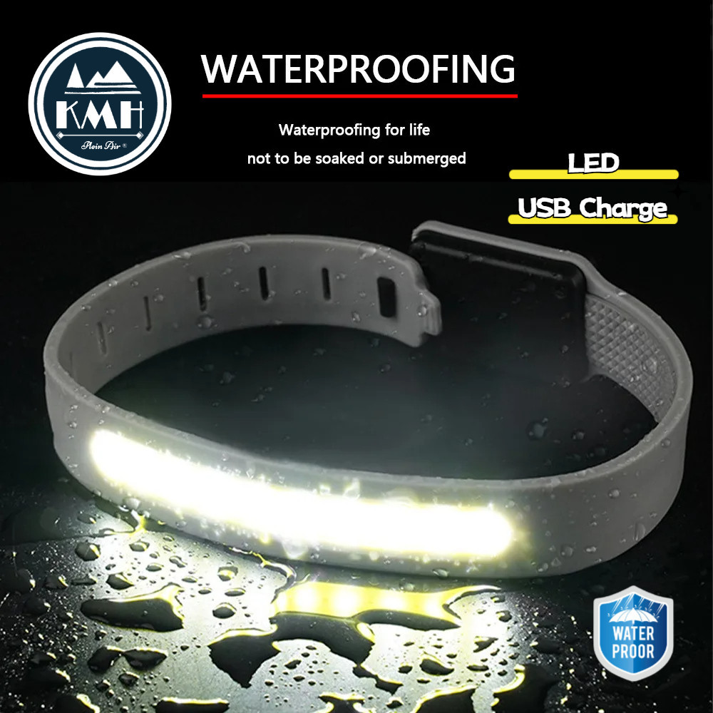 LED Wrist Light Ultra Light USB Rechargeable Armband Light 500LM Night ...