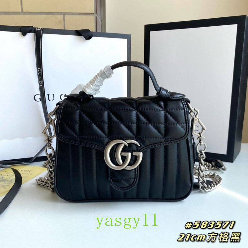 Gucci Checkered Black Portable Shoulder Bag Black RCFY | Shopee Malaysia