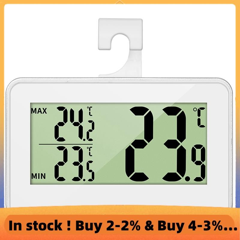 Electronic Digital Refrigerator Thermometer LCD Screen Fridge Freezer ...