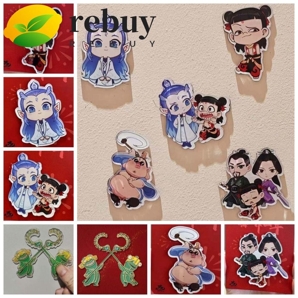 REBUY Nezha Refrigerator Magnets, Chinese Style Aobing Bronze Barrier ...