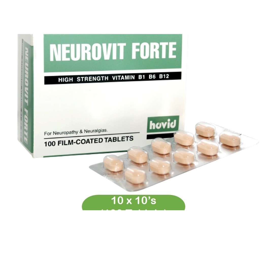 Hovid Neurovit Forte 10 x 10s (100 Tablets) EXP:06/2027 [ vitamin B1 ...