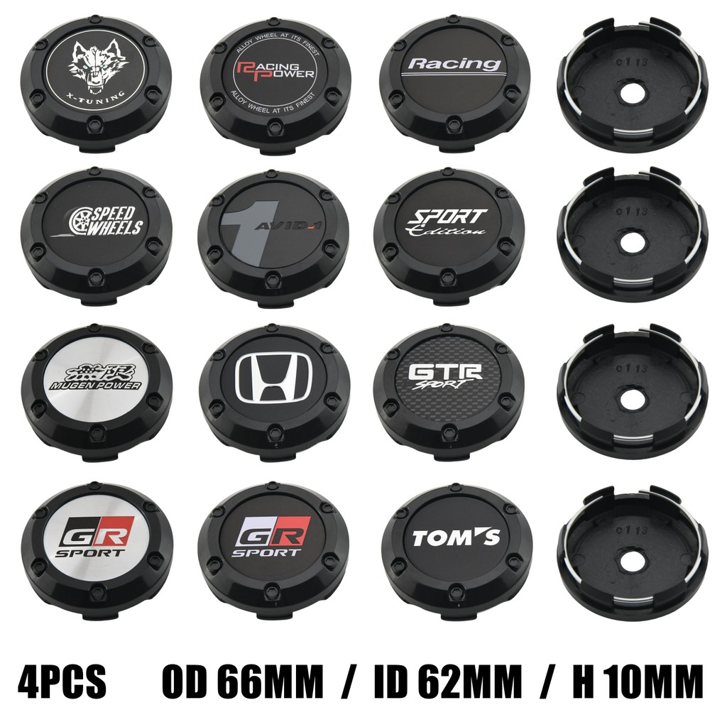 JDM Car Styling 66mm Center Cap AVID MUGEN GTR RACING GR SPORT Wheel ...