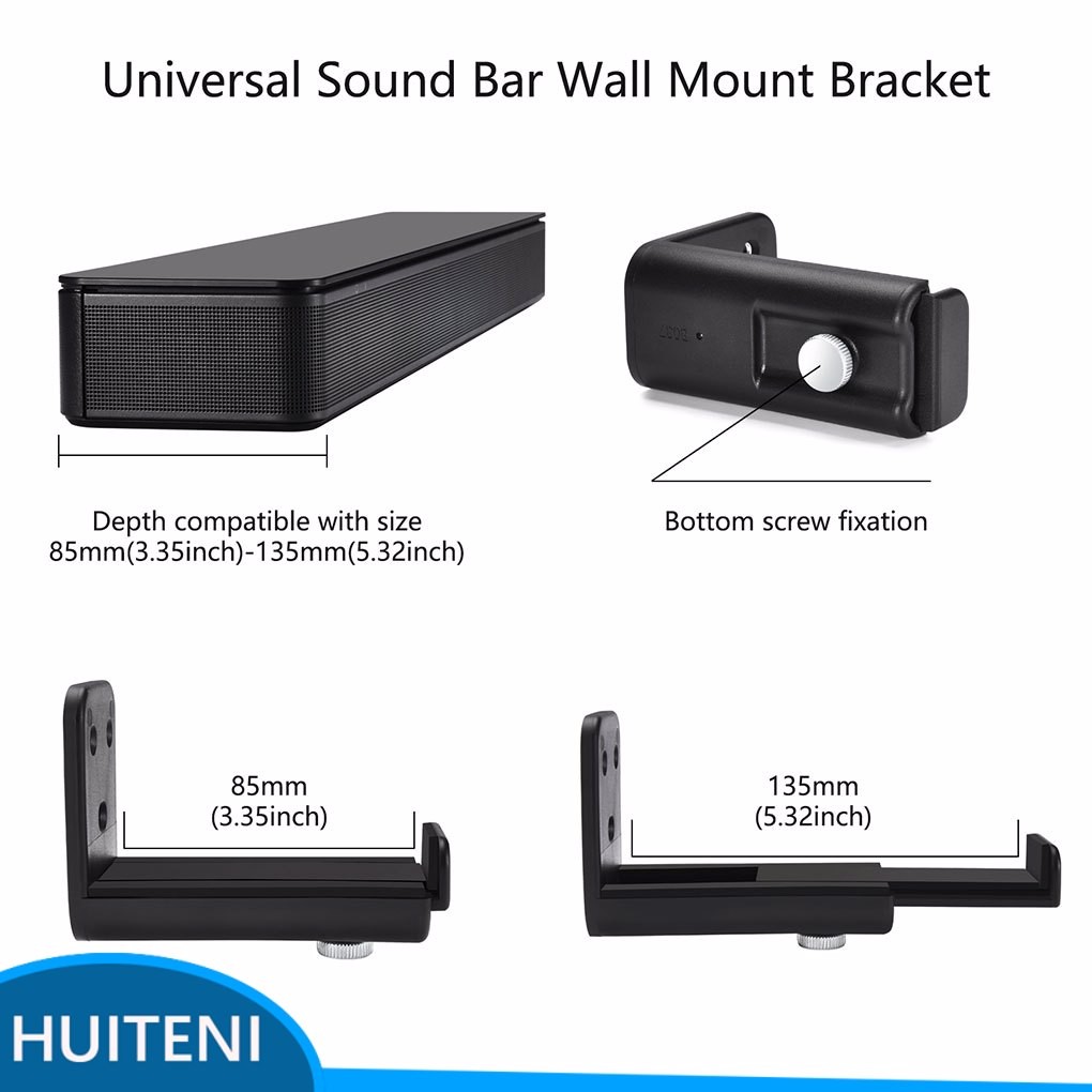 Wall Bracket Sturdy Adjustable Sound Bar Bar Mount For Speaker Wall ...