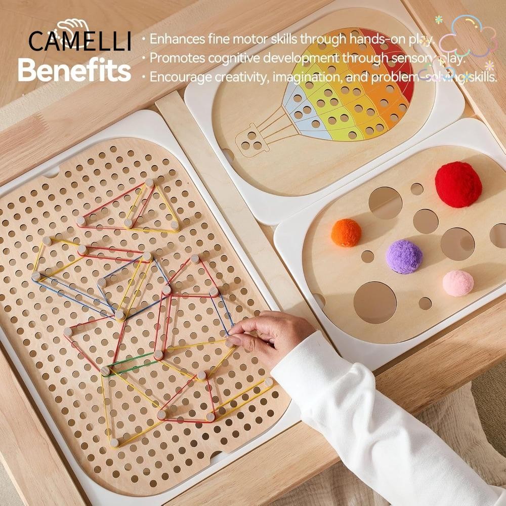 CAMELLI 1 Set Perception Toy, Storage Box Inserts Sensory Boards ...