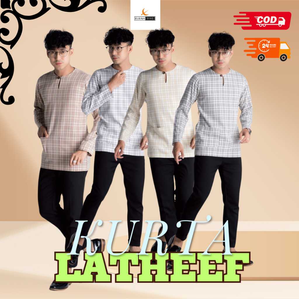 ELRAH EXCLUSIVE KURTA KLASIK LATHEEF REGULAR RAYA TUNANG OFFICE CASUAL ...