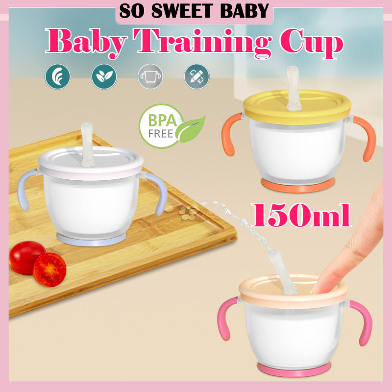 Baby Feeding Cup Drinking Training Learning Sippy Cup Straw Training ...