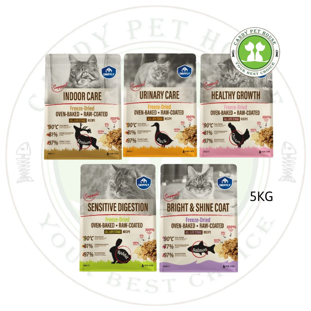 Sniffly Grain Free Oven Baked All Life Stage Dry Cat Food - 5KG ...