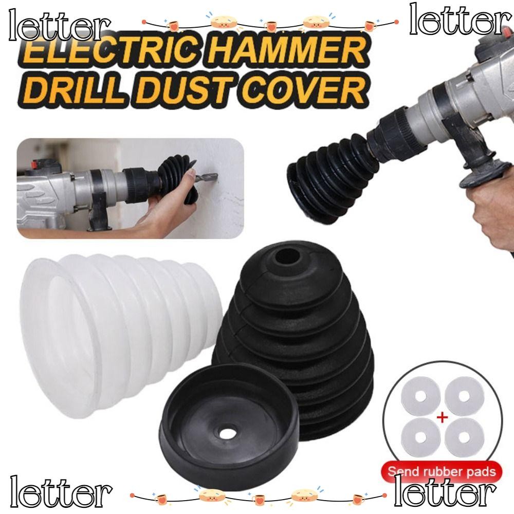 LETTER Electric Drill Dust Cover Dust-Proof Device With 4 Rubber Band ...