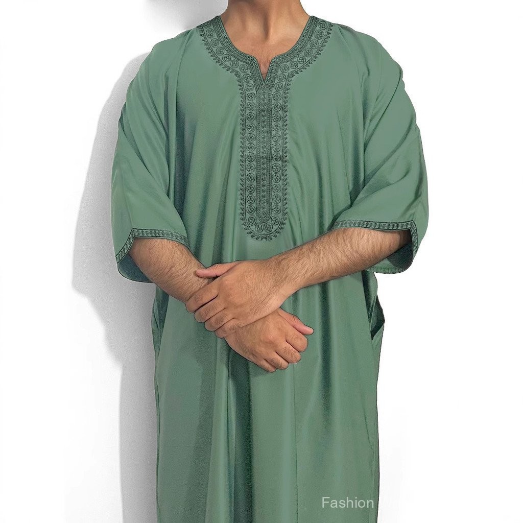 Newest style jubah 2025 Ethni Arabic Kaftan Jubba Thobe Men's Middle ...