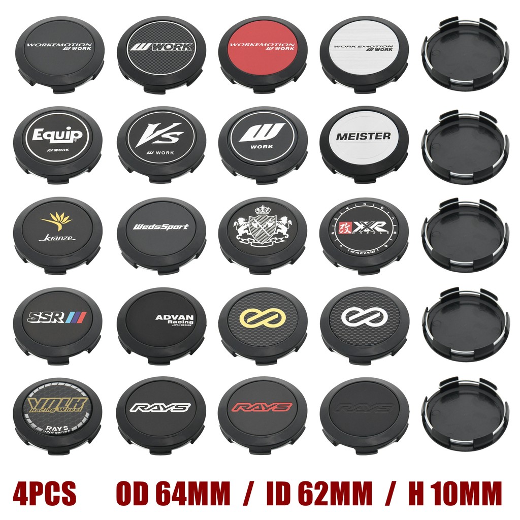 64mm Sport Rim Cap RAYS Wheel Center Cap WORK EQUIP ENKEI ADVAN SSR XXR ...