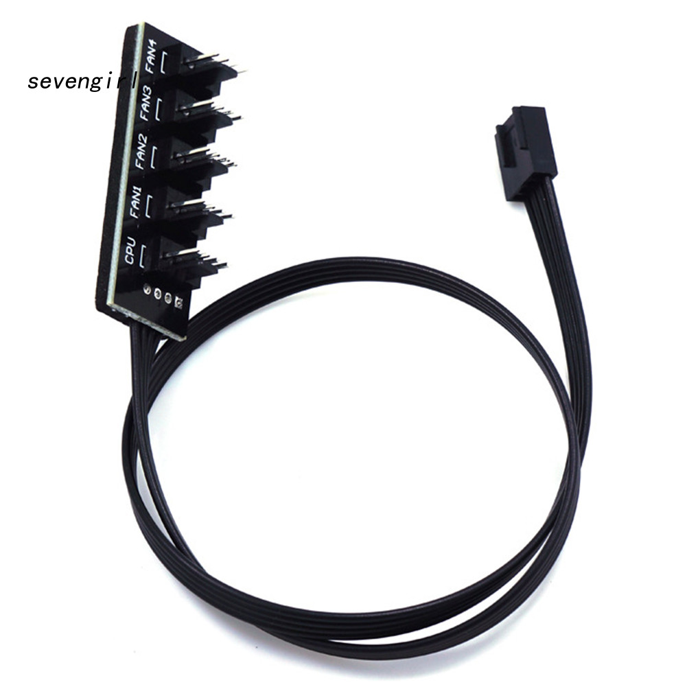 SEV 5-Way 4Pin CPU Cooler Case PWM Cooling Fan Power Cable Hub Splitter ...