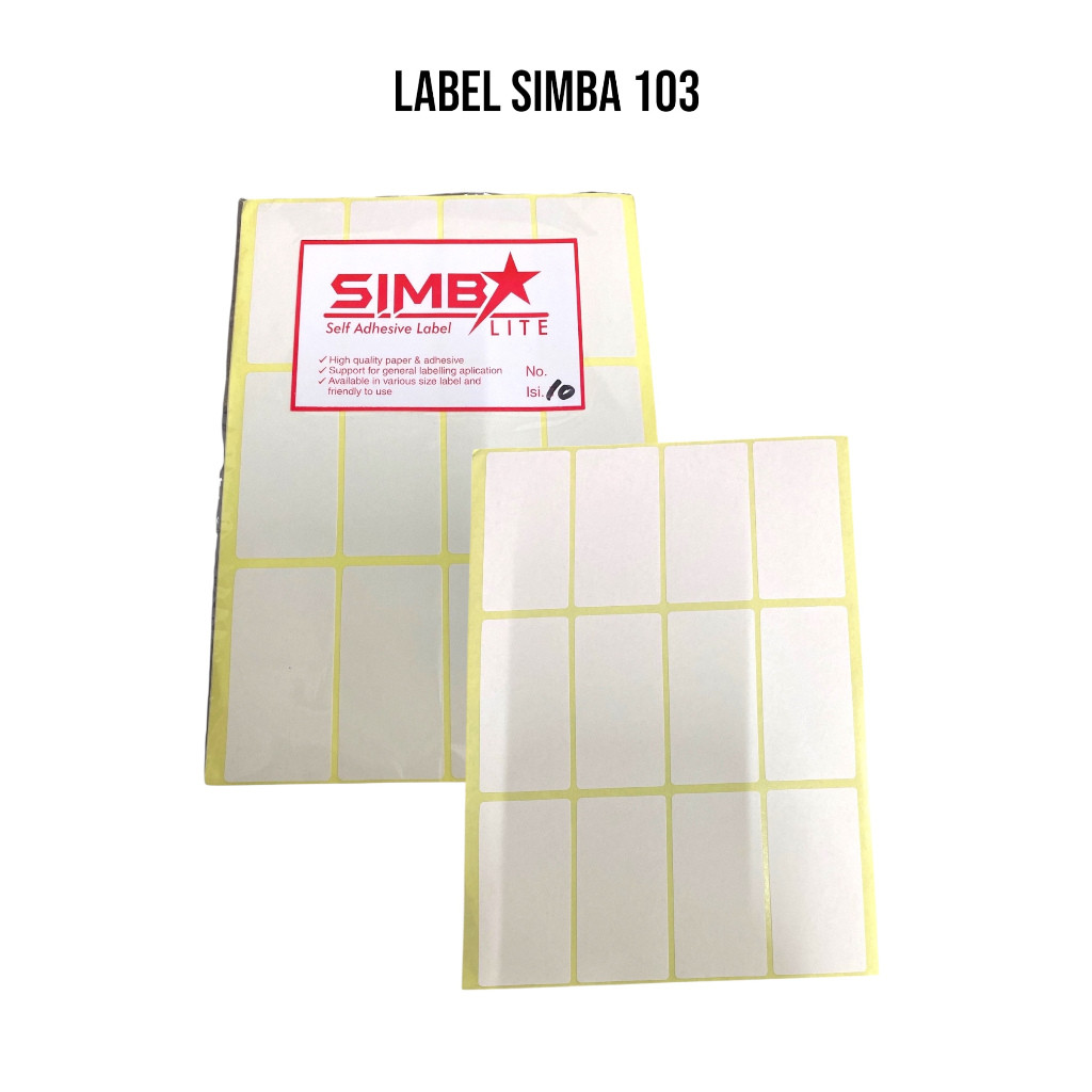 Simba Sticker Label No 103 Contents 10 Sheets Invitation Label Sticker ...