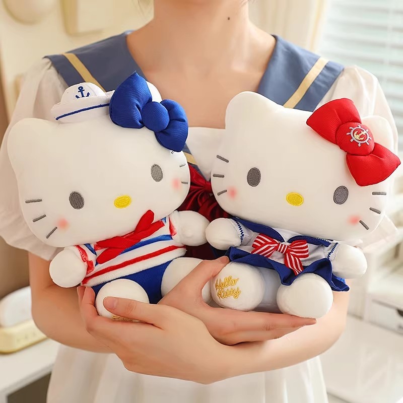 Genuine hellokitty Cat Doll Hello KT Cat Doll Girl Plush Toy Hello ...