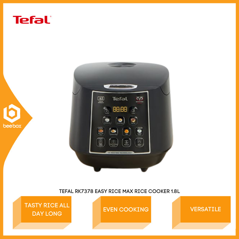Tefal 1.8L Easy Rice Max Rice Cooker Even cooking Versatile RK7378 ...