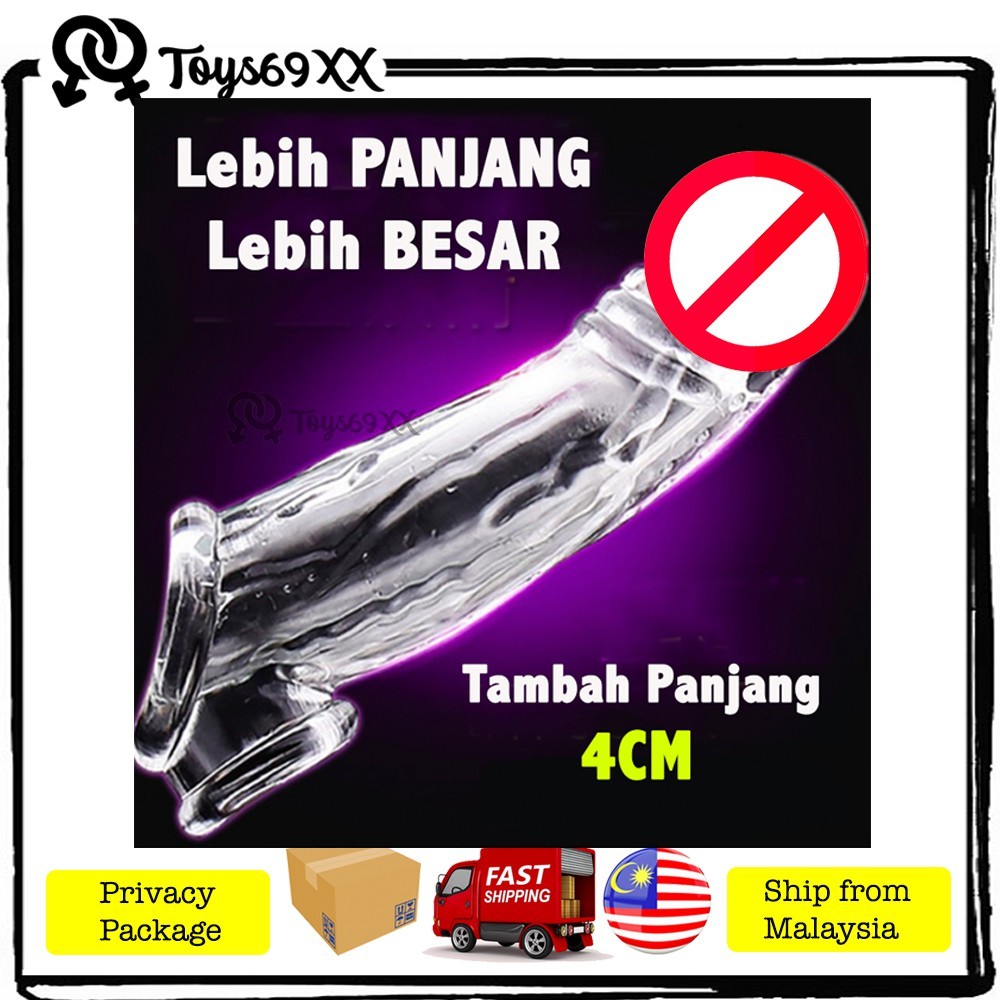 [Lebih PANJANG & Lebih BESAR] Cock Ring Delay Penis Enlarge Condom Penis Sleeve, Kondom Pembesar ...
