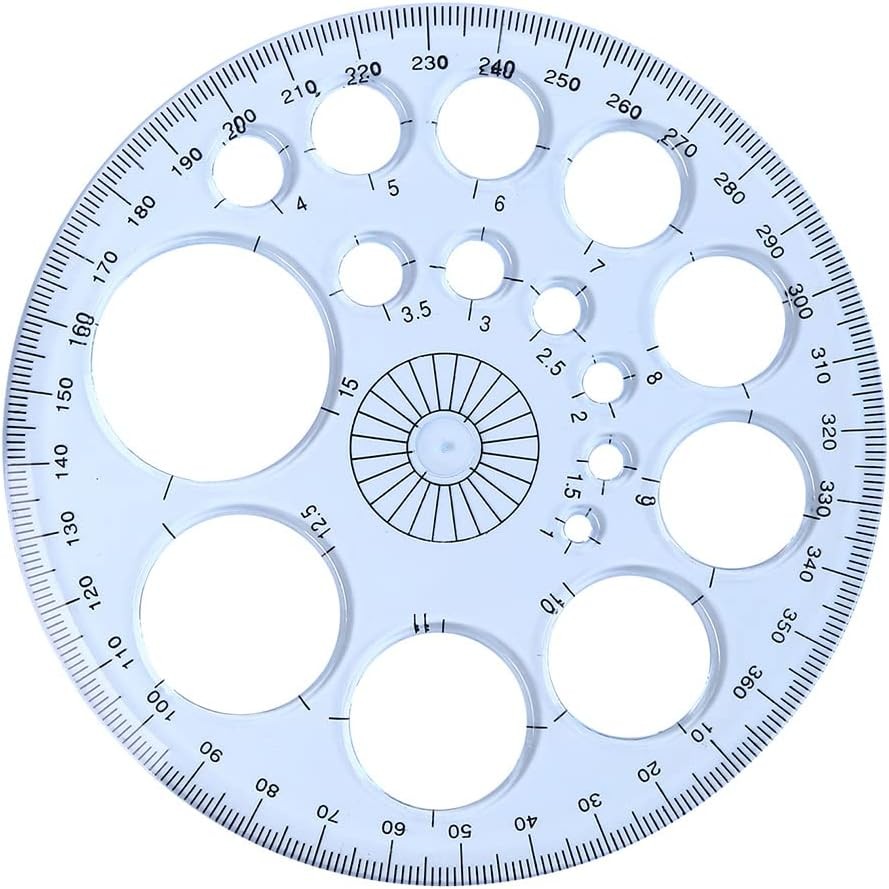 2 Packs Multifunctional Round Circles Drawing Tool Stencil Template, 1 ...