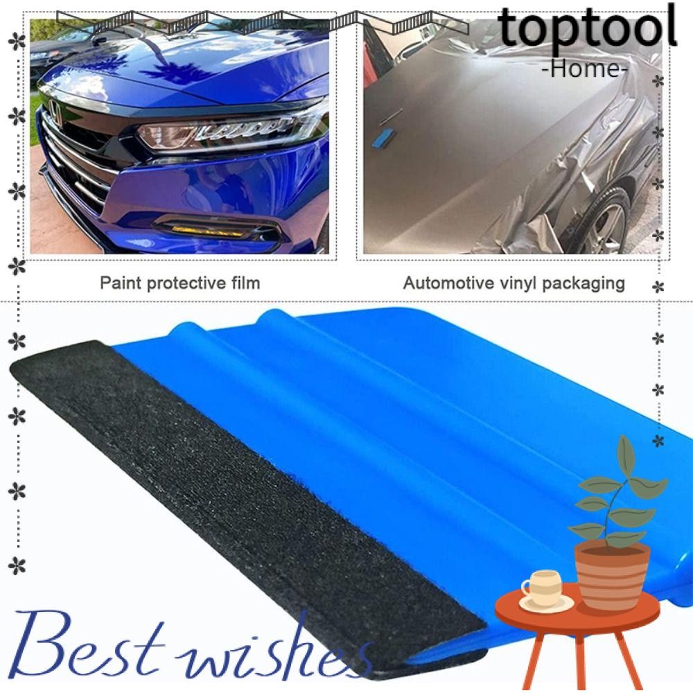 TOPTOOL Car Clean Vinyl Wrap Felt Squeegee, Fabric Felt Edge Plastic ...