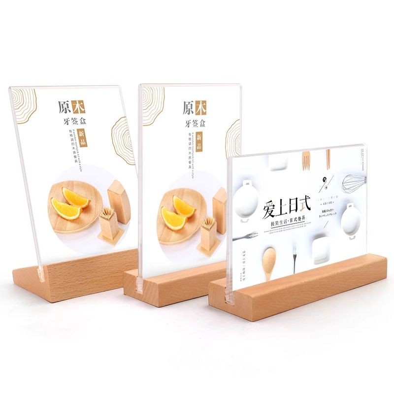 A a4 Display Card Acrylic Desktop Stand Price List Desktop Table Sign ...