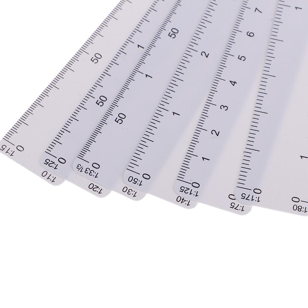 [higjrog] Fan Shape Architects Foldable Scale Ruler with 6 for ...