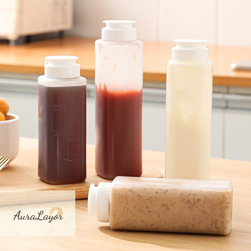 [AuraLayor] 200/300ml Condiment Squeeze Bottle Ketchup Mustard Bottle ...