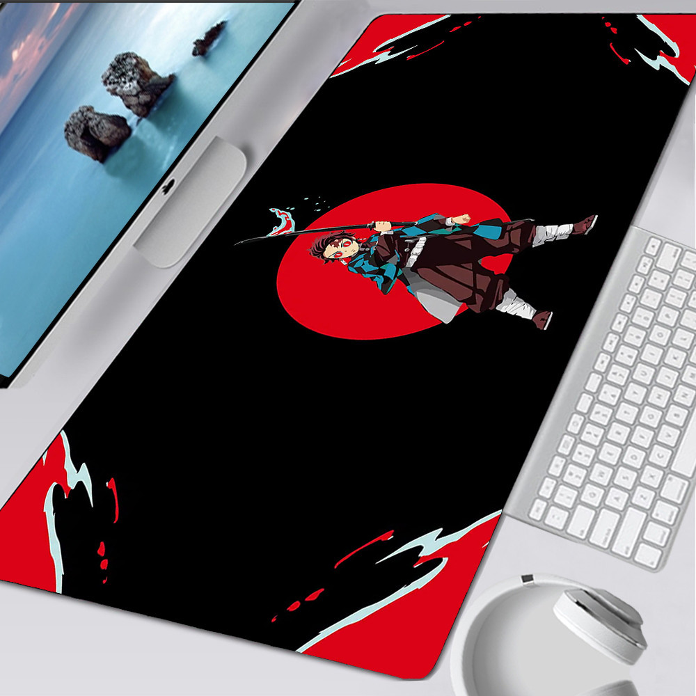 Demon Slayer Mouse Pad Anime Laptop Deskmat Oni Gaming Mousepad Gamer ...