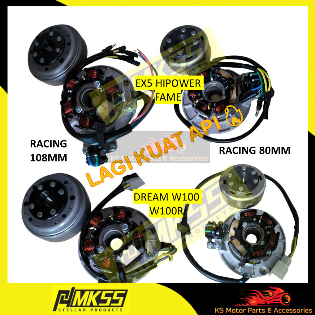 MKSS KECIK GBOJ FAME EX5 Hi POWER DREAM W100 R RACING FUEL COIL ...