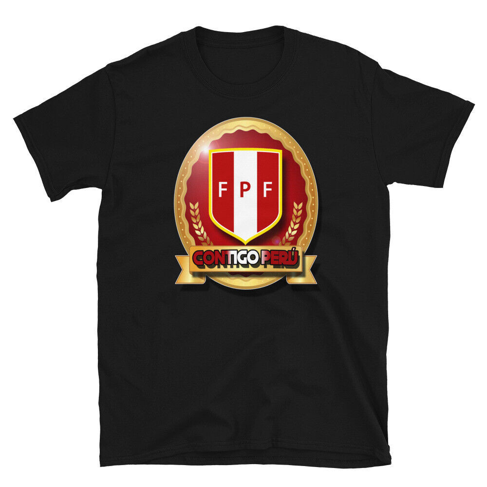 Federacion Peruana De Futbol Escudo Contigo Peru Short-Sleeve Unisex T ...