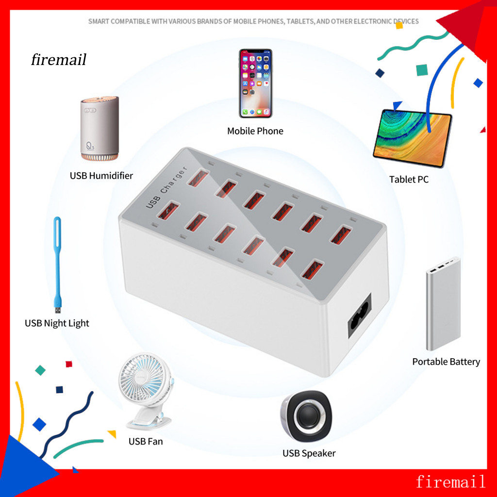 [FM] USB Row Socket Portable 60W Convenient Double Cooling Smart ...