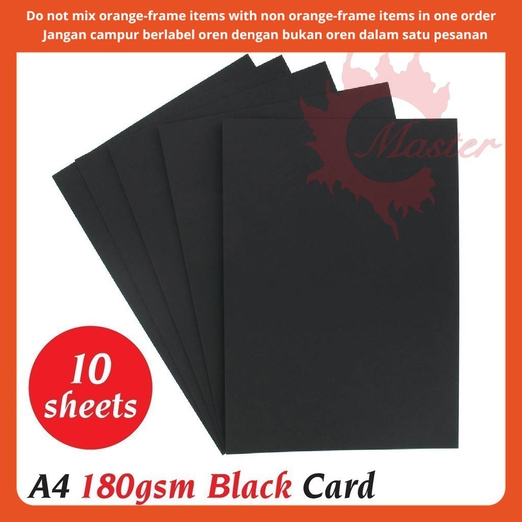 A4 160gsm Black Card (10s) | Shopee Malaysia